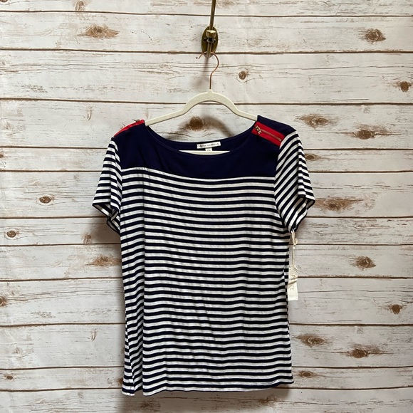 Maria Gabrielle | Tops | Nwt Maria Gabrielle Striped Tee Size Pxl ...